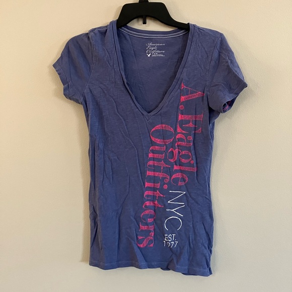 American Eagle Outfitters | Tops | 325 American Eagle Indigo Tee | Poshmark